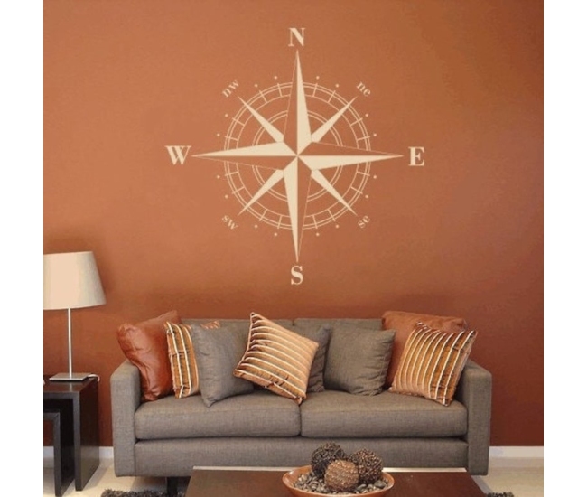 Vinilo de brújula náutica decorativa para un hogar con rumbo | Cosas ...